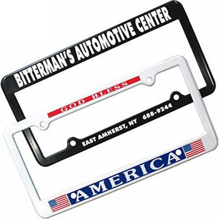 Custom License Plate Frame with your Logo | rushIMPRINT