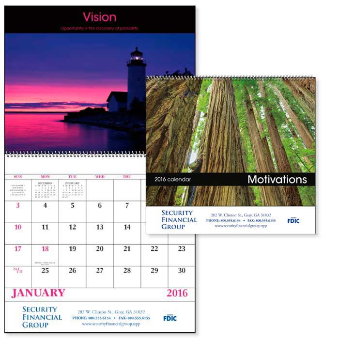 Branded Wall Calendars with Custom Logos | rushIMPRINT